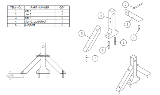 Assembly Drawing of the Pivot Stand
